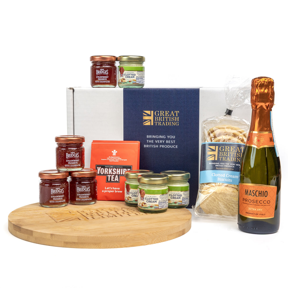 Luxury Afternoon Tea Gift Hamper with Prosecco – Great British Trading ...